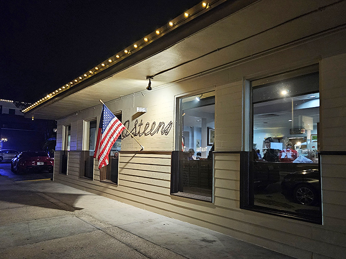 The unassuming exterior of O'Steen's belies the culinary treasures within. That American flag isn't just patriotic&mdash;it's a beacon for seafood lovers everywhere.