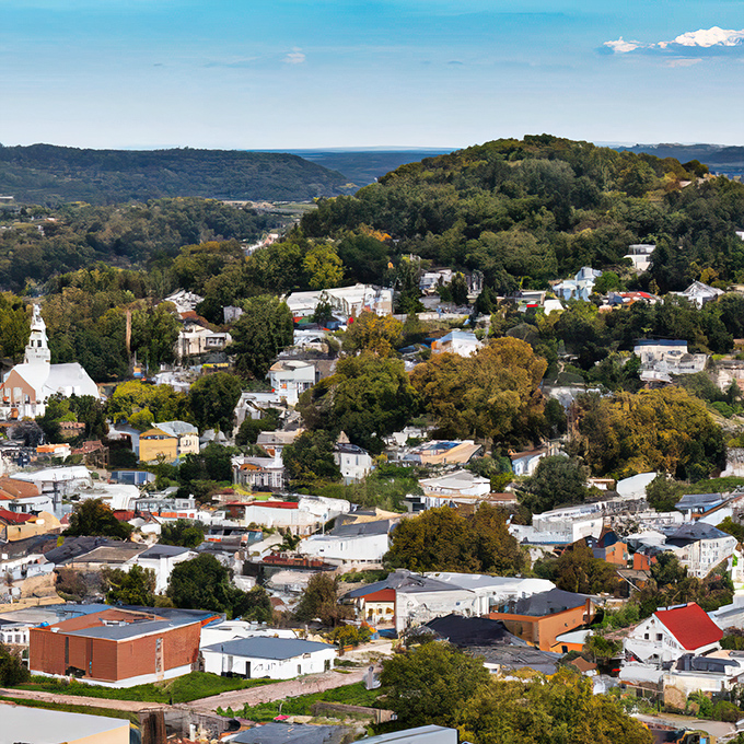 Nestled among rolling hills like a storybook village, Gambier offers a bird's-eye view that makes you wonder if Norman Rockwell missed his calling as a town planner.