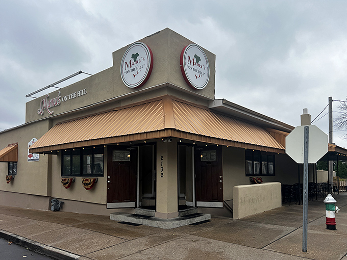 The unassuming exterior of Mama's On The Hill stands proudly on a corner in St. Louis' Italian neighborhood, promising culinary treasures within.