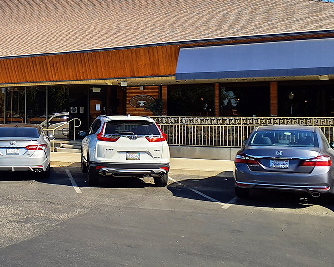 The unassuming exterior of Yosemite Falls Cafe proves once again that culinary treasures often hide behind modest facades. This Blackstone Avenue gem awaits hungry explorers.