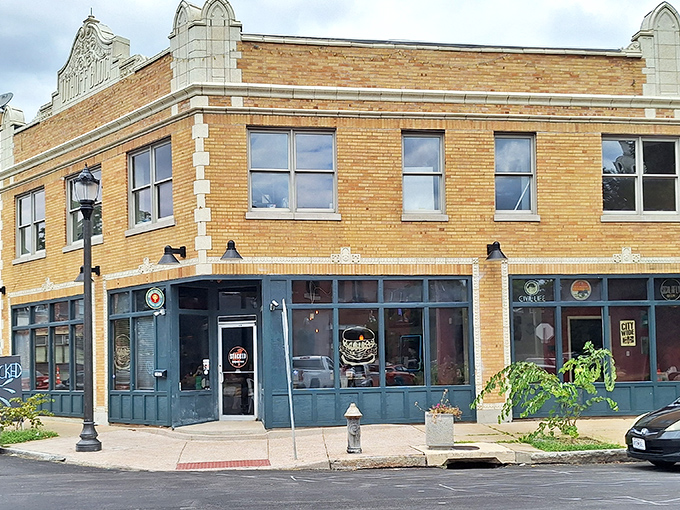 The historic yellow brick building housing Stacked STL stands proudly on its corner, like a delicious secret waiting to be discovered.
