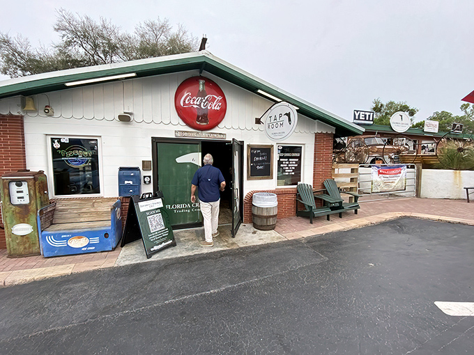 The humble exterior of Florida Cracker Kitchen beckons with rocking chairs and that iconic green door&mdash;like a friend's porch that happens to serve incredible food.
