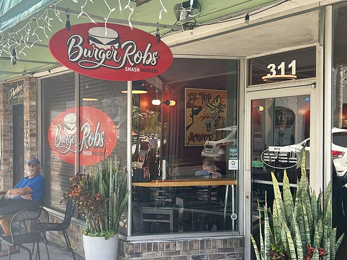 The storefront beckons like a burger beacon on Titusville's main drag, with outdoor seating perfect for people-watching while you devour your smash burger masterpiece.