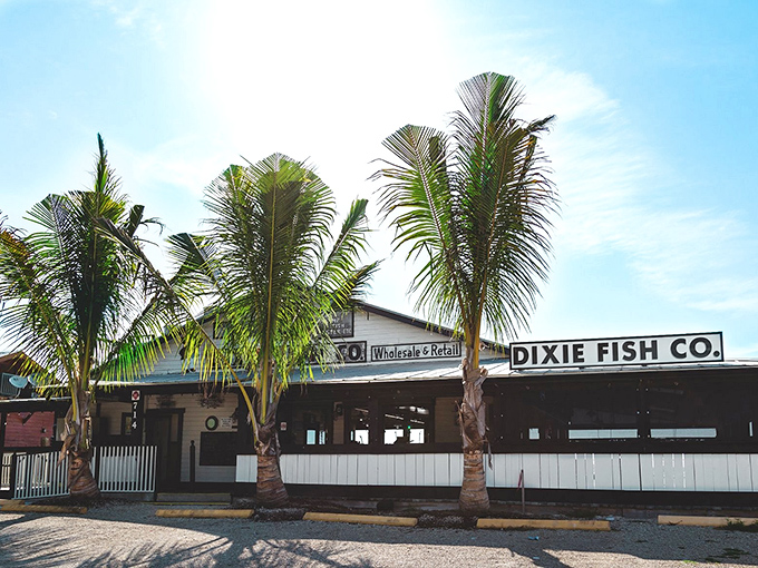 Palm trees and weathered wood announce your arrival at Fort Myers Beach's best-kept culinary secret.