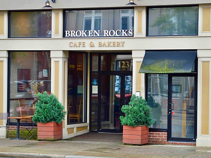 The welcoming fa&ccedil;ade of Broken Rocks beckons like an old friend with a new secret. Those potted plants aren't just decoration&mdash;they're your first clue that someone here sweats the small stuff.