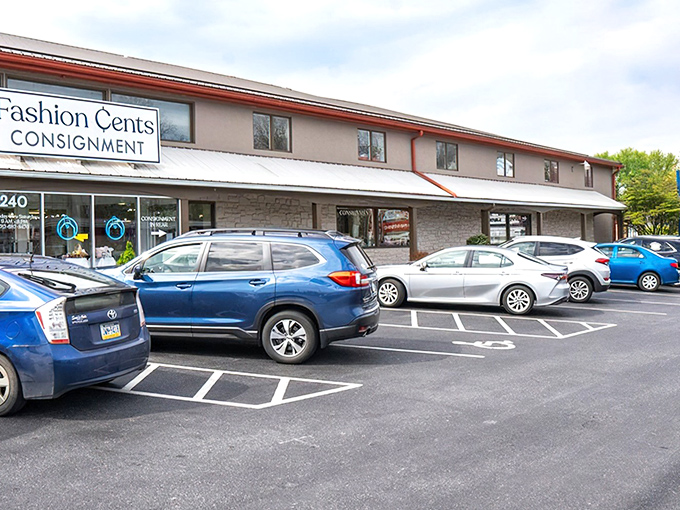 The unassuming exterior of Fashion Cents belies the treasure trove within&mdash;like finding a five-star restaurant in a strip mall.