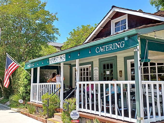 A charming Craftsman bungalow transformed into breakfast paradise, Marston's welcomes you with a white picket fence and American flag&mdash;home before you even walk in.