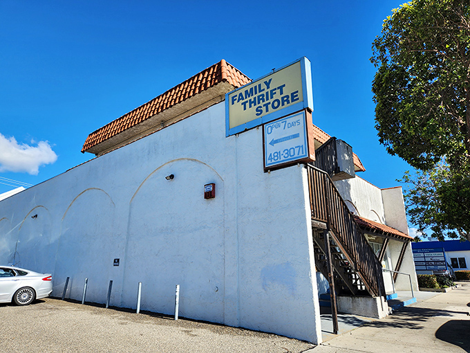 That iconic sign against the clear blue Grover Beach sky &ndash; like a beacon for bargain hunters and sustainability champions alike.