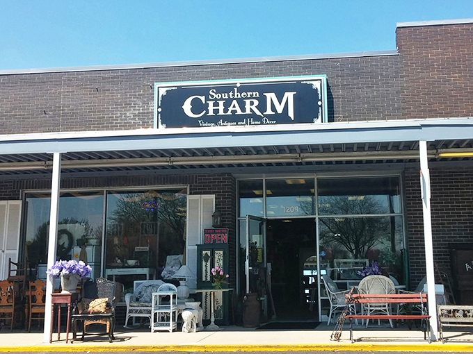 The unassuming brick exterior of Southern Charm belies the wonderland within. Like finding a portal to the past in a suburban strip mall.