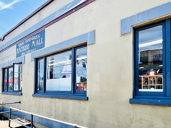 The unassuming exterior of Phog Bounders belies the wonderland within&mdash;like finding a portal to the past behind that classic blue trim.