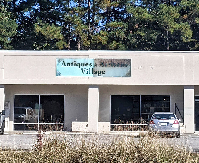 The unassuming storefront belies the wonderland within. Like finding Narnia in a strip mall, Antiques & Artisans Village awaits your discovery.