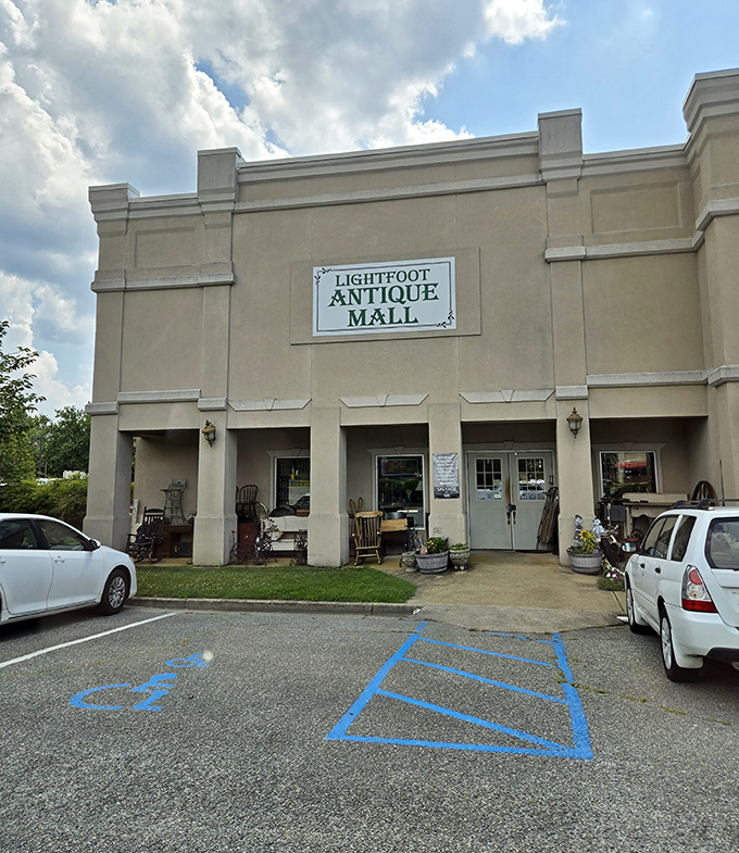 A closer look at the entrance reveals rocking chairs and garden items beckoning you inside. First impressions can be deceiving&mdash;this modest fa&ccedil;ade hides centuries of stories.