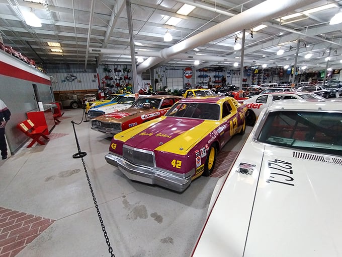 Look at this automotive wonderland &ndash; row after row of racing legends just waiting to tell their stories.