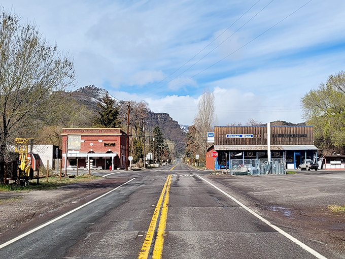 Downtown Cedarville stretches toward mountain majesty, where traffic jams involve two cars meeting and neighbors actually wave at each other.