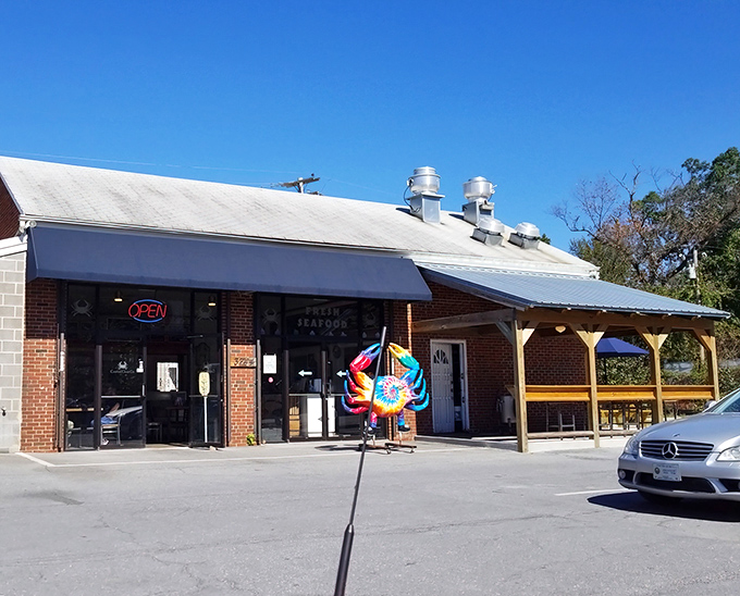 The unassuming brick exterior of Casey's Crab Company in Laurel might not scream "culinary destination," but seafood lovers know better. Those wooden posts have witnessed countless seafood pilgrimages.