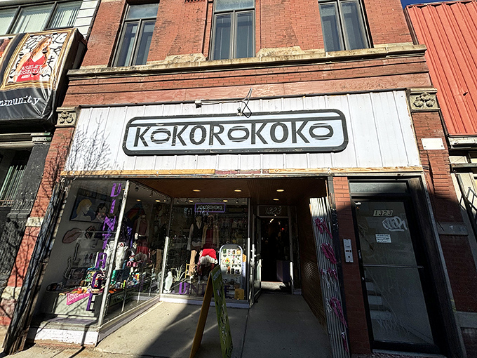 The storefront beckons like a neon-lit time machine, with mannequins dressed in their '80s and '90s finest standing guard at the entrance to nostalgia.