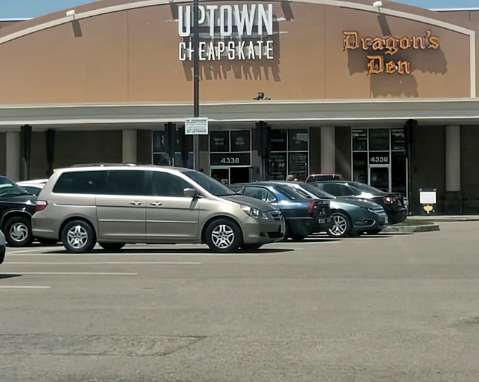 The storefront promises what's inside: fashion salvation for the style-conscious but budget-aware shopper. Cold Platform Creamery next door makes this a two-birds-one-stone destination.