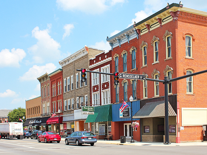 These brick beauties have witnessed generations of Ohioans strolling Rensselaer Street, their cornices and details telling stories that modern strip malls simply can't match.