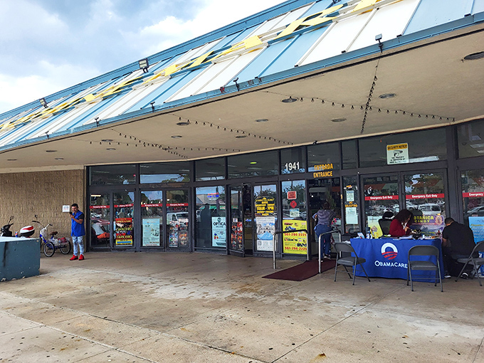 The glass doors beckon like portals to a treasure hunter's paradise where bargains await discovery.