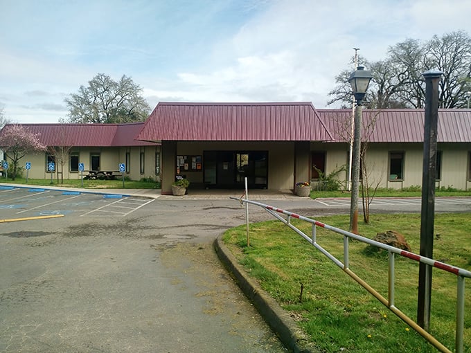 The unassuming exterior with its distinctive red roof houses treasures that would make Marie Kondo both proud and slightly nervous.