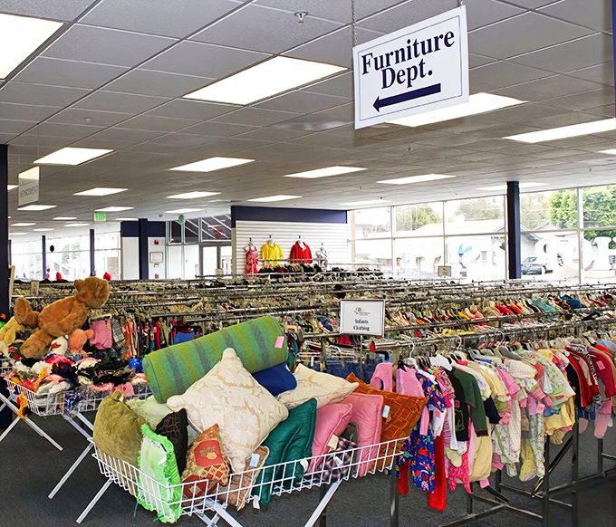 The iconic blue and white sign beckons bargain hunters to this Long Beach treasure trove. "Shop & Save" isn't just a slogan&mdash;it's a promise.
