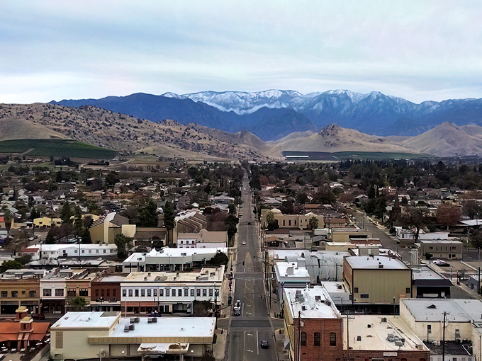 Downtown Porterville's Main Street feels like stepping into a Norman Rockwell painting where time slowed down but didn't completely stop.