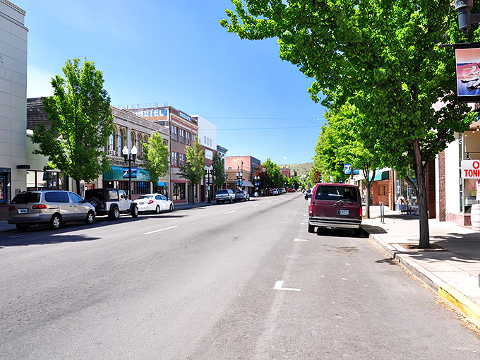 Downtown Klamath Falls offers that rare small-town magic – tree-lined streets, historic buildings, and not a parking meter in sight. Norman Rockwell would approve.