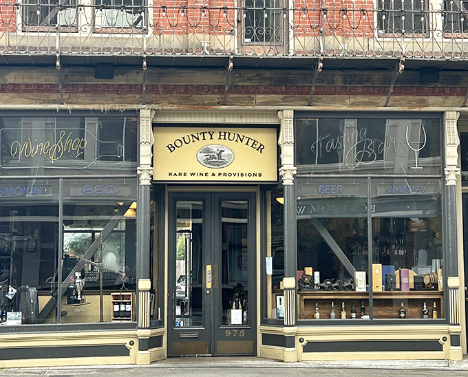 The historic brick fa&ccedil;ade of Bounty Hunter beckons from First Street in downtown Napa, promising rare wines and smoky delights behind those welcoming doors.