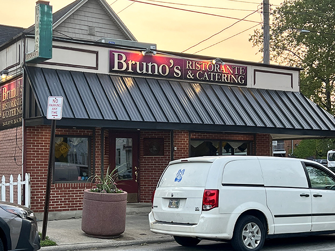 Bruno's unassuming brick exterior hides culinary treasures within&mdash;like finding a Pavarotti concert in a high school auditorium.