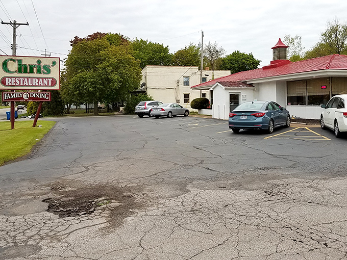 The unassuming exterior of Chris' Restaurant hides culinary treasures that have kept Ohioans coming back since 1964. No fancy frills needed.