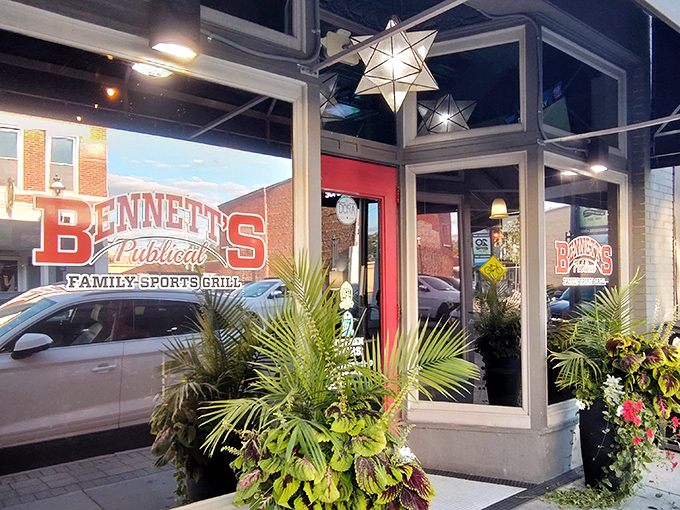 Bennett's welcoming storefront beckons with its distinctive red signage and lush greenery&mdash;like a friendly neighbor inviting you over for the good stuff.