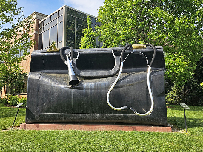 The world's largest doctor's bag stands proudly outside the University of Delaware's STAR Campus, making house calls seem like a quaint historical footnote.