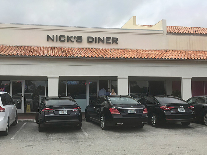 The unassuming exterior of Nick's 50's Diner hides culinary treasures within. That terracotta roof has sheltered countless breakfast epiphanies.