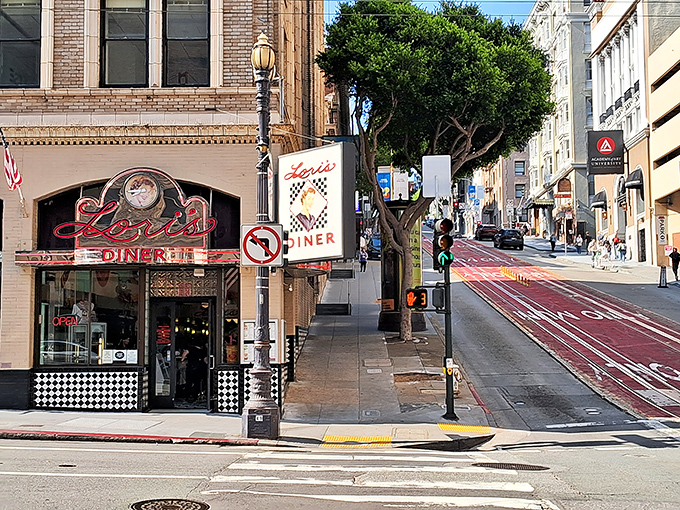 San Francisco's iconic cable cars might get the tourists, but Lori's corner location captures the city's soul. Classic Americana nestled among urban hills.