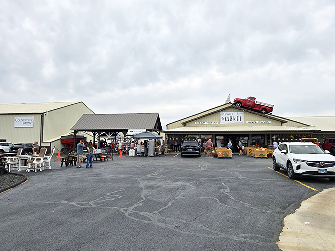 The iconic red truck perched atop Braker's Market isn't just decoration&mdash;it's a beacon calling hungry travelers to this Eureka treasure.