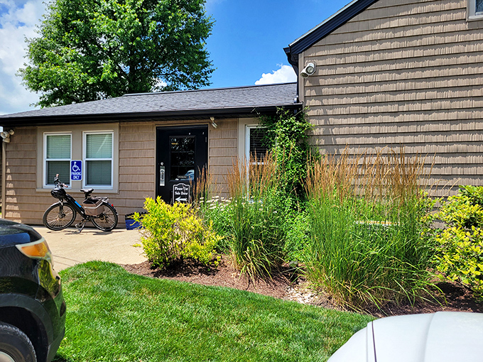 The entrance beckons with lush greenery and a bicycle parked outside &ndash; as if even the locals can't resist coming back again and again.