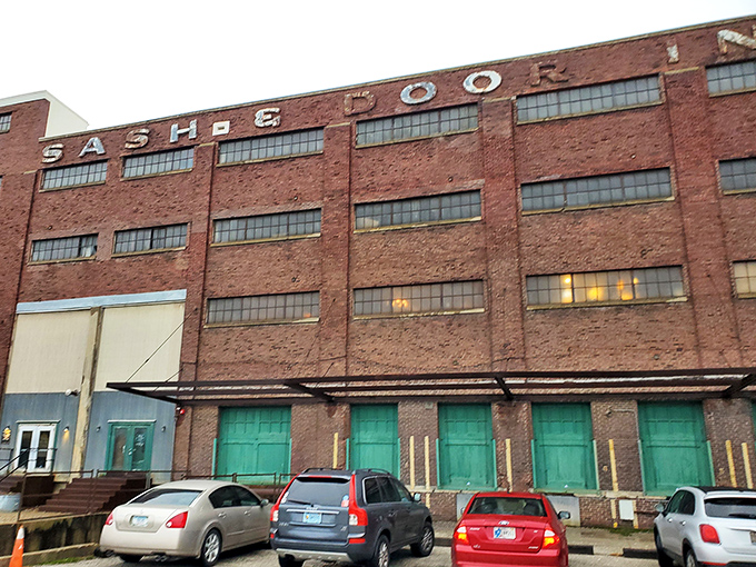 The imposing brick facade of Midland Arts & Antiques Market stands as a time portal disguised as architecture. Industrial history meets treasure hunting paradise.