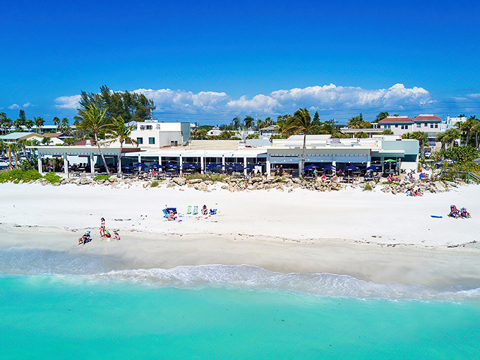 Paradise isn't a place, it's a feeling&mdash;and that feeling is dining with your toes in the sand at Beach House Waterfront Restaurant.