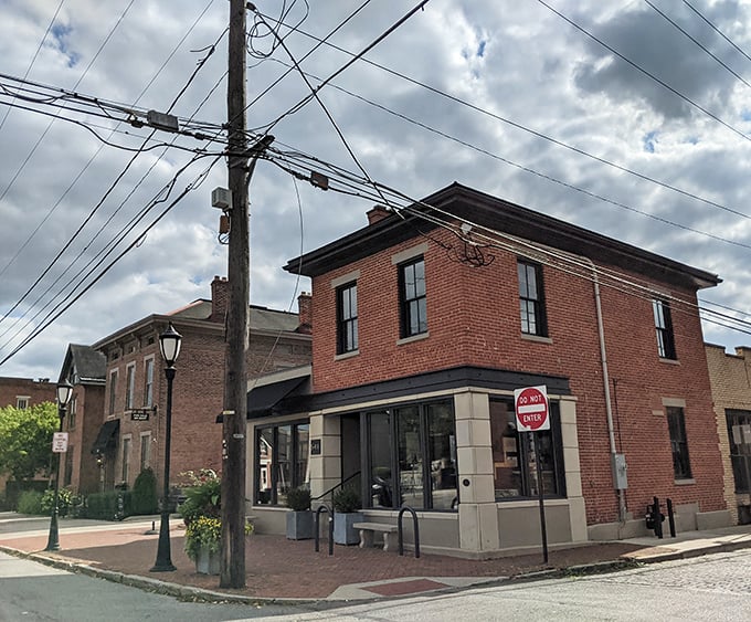 The historic brick corner building of Pistacia Vera stands like a delicious sentinel in German Village, promising sweet treasures within those unassuming walls.