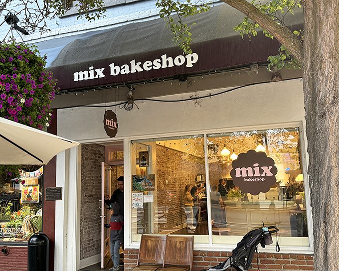 That moment when you spot the Mix Bakeshop sign and your stomach does a little happy dance of anticipation.