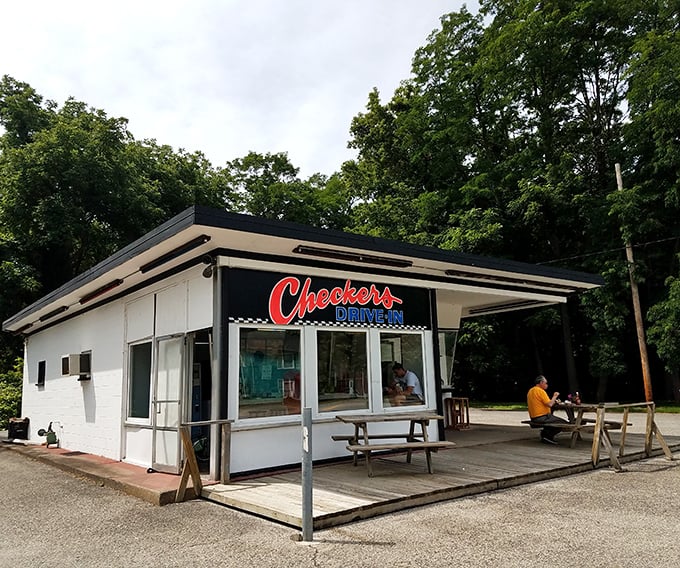 From another angle, Checkers reveals its true character: a humble roadside haven where hungry travelers and locals converge for honest-to-goodness comfort food.