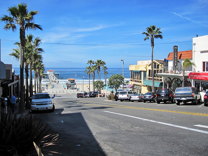 Where palm trees meet Pacific waves, Manhattan Beach's main drag offers that quintessential California vibe without the tourist trappings.