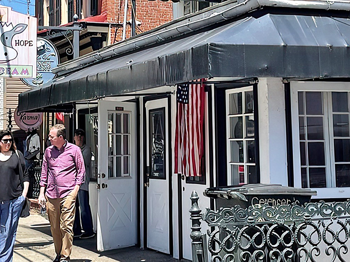 The classic American storefront gets a bovine makeover. That pink door isn't just an entrance—it's a portal to your childhood sweet tooth.