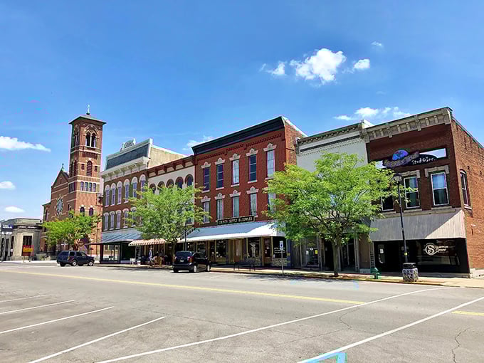 Greensburg's historic downtown square looks like a Norman Rockwell painting that installed Wi-Fi and started serving decent coffee.