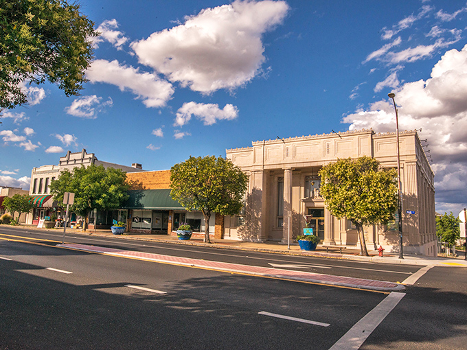 Downtown Red Bluff showcases its historic charm with well-preserved architecture under California's impossibly blue skies. Small-town magic with big personality.