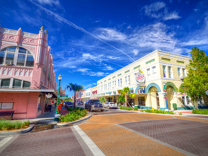 Arcadia's historic downtown looks like a movie set where time decided to take a leisurely Florida vacation, complete with that stunning pink architectural showstopper.