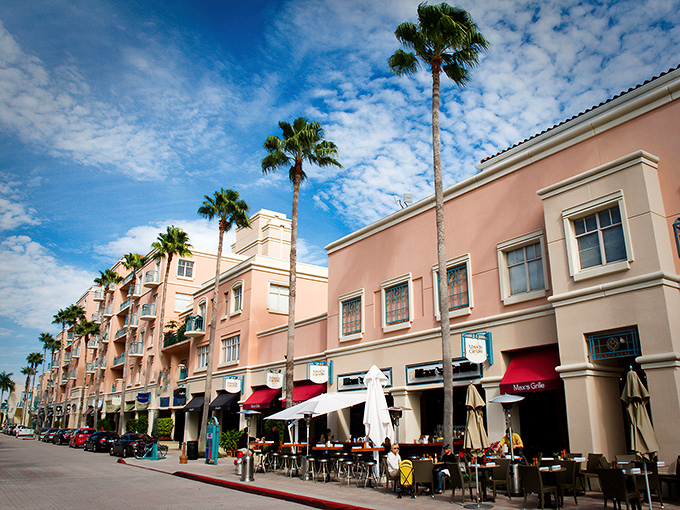 Mizner Park's pastel facades and outdoor caf&eacute;s create a Mediterranean fantasy where your wallet can actually survive the experience.