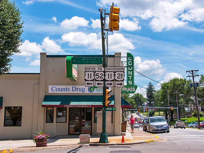 Counts Drug Store stands as a cornerstone of small-town life, where prescriptions come with a side of neighborly conversation and Main Street charm.