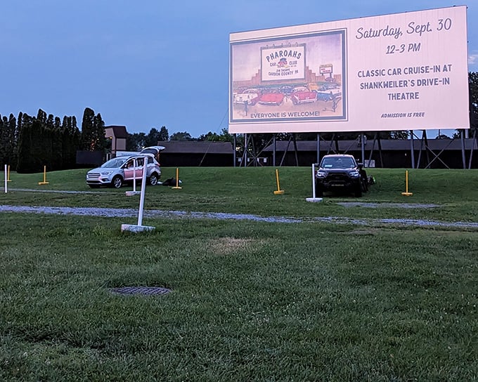 The massive screen at Shankweiler's awaits dusk's embrace, when celluloid dreams come alive under Pennsylvania stars. A slice of Americana that refuses to fade to black.