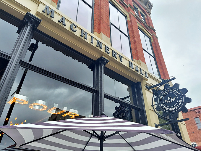 The historic fa&ccedil;ade of Machinery Hall stands proudly in downtown Chillicothe, its industrial-chic signage promising culinary adventures within those brick walls. 